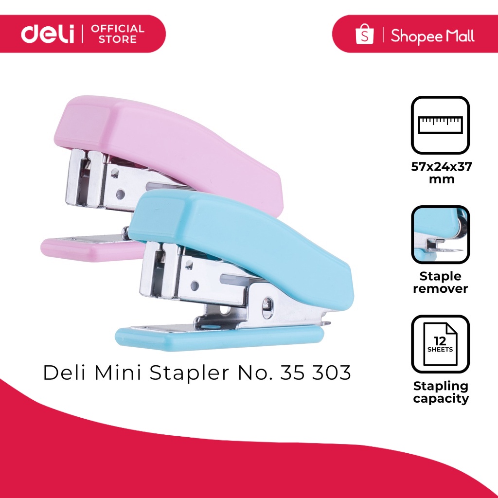 Deli 303 - Mini Stapler No. 35 Random Color (1PC) [7527303] | Shopee ...