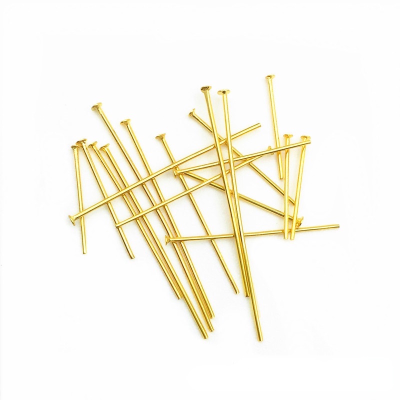 100 Pcs/Bag Stainless Steel Golden T-Pin T-Shaped Needle DIY Jewelry ...