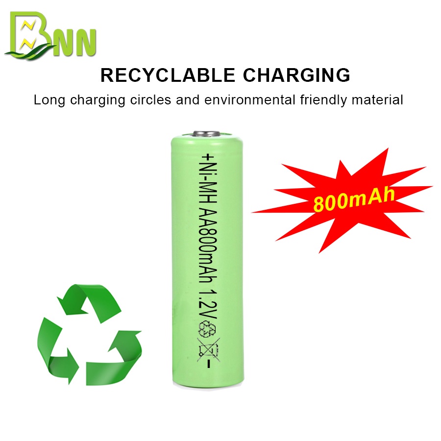 BNN Ni-MH 800mAh 1.2V Rechargeable AA Battery for Christmas Lights Wall Clock | Shopee Philippines