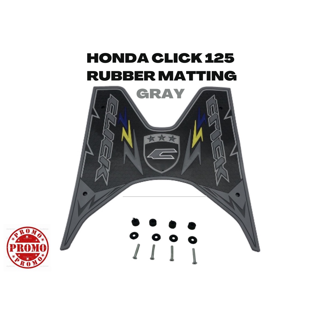 HONDA CLICK 125i RUBBER MATTING GRAY WITH SCREWS / HONDA CLICK RUBBER ...