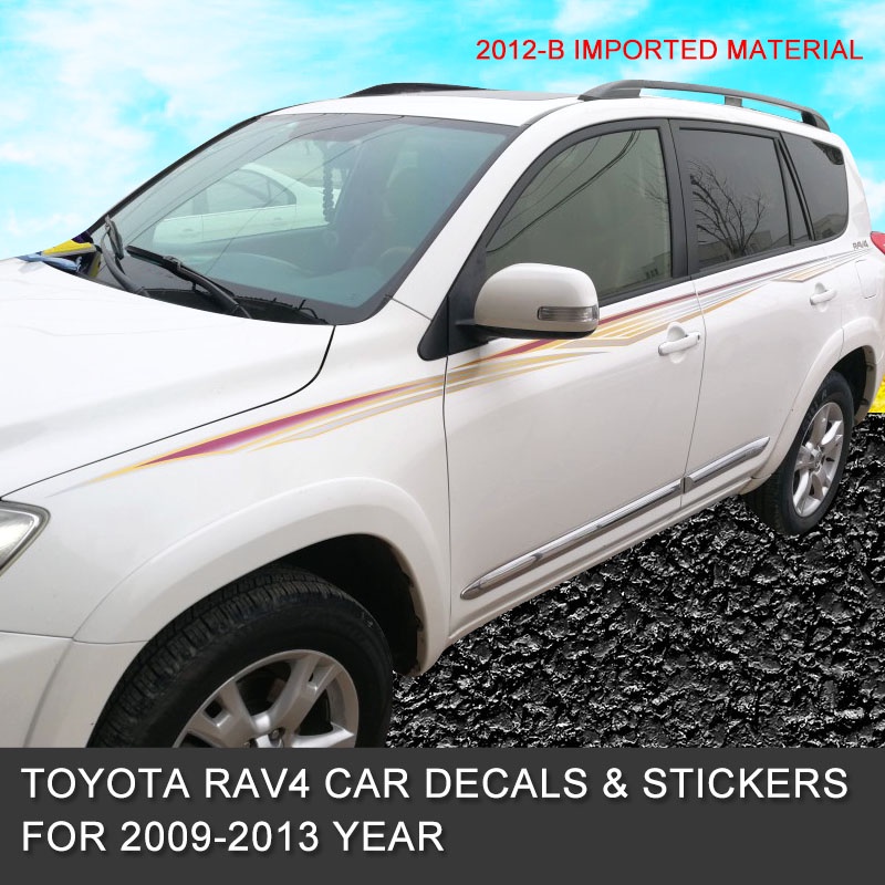 Fit for Toyota RAV4 car decals body color bar drawing Rongfang special ...