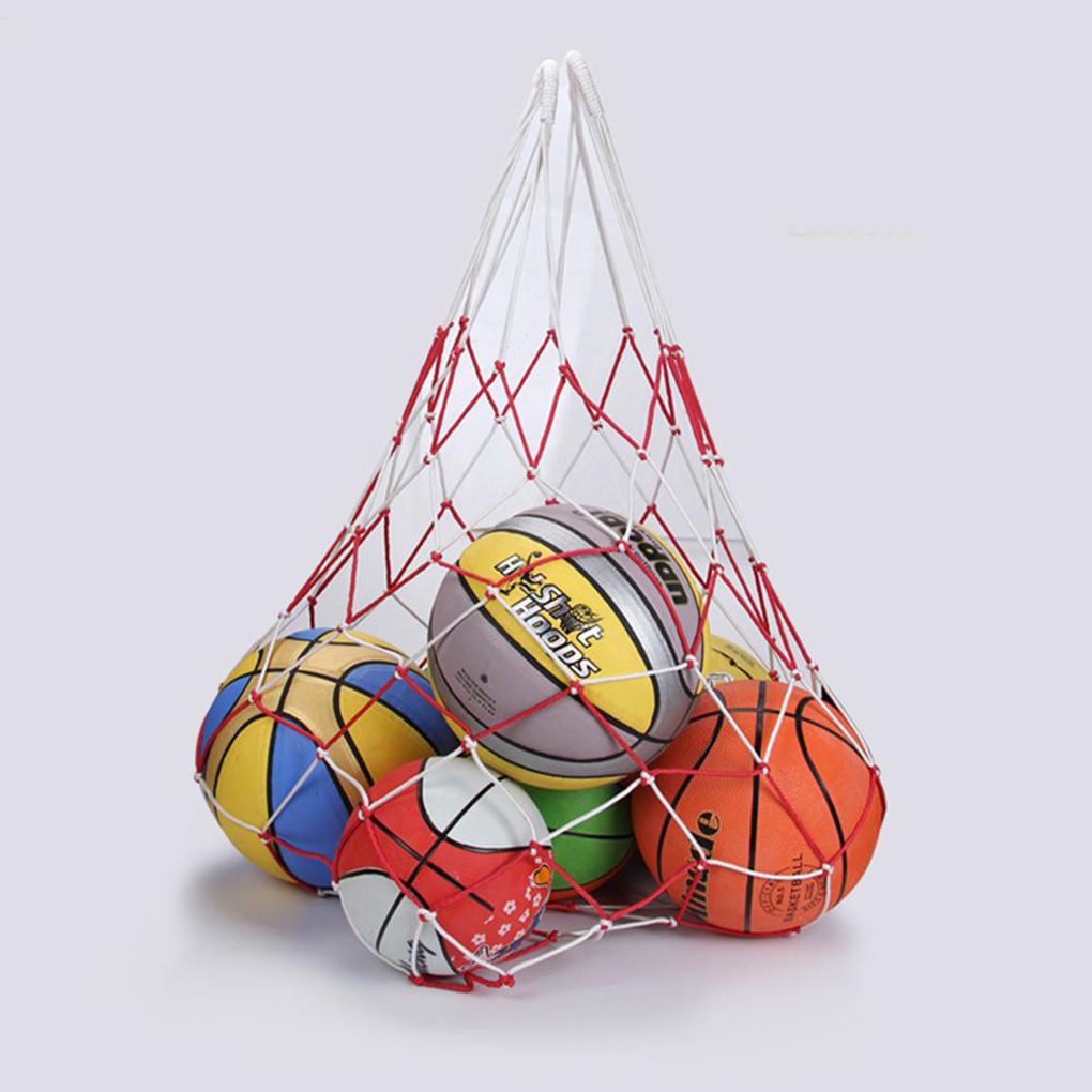 Large Sports Ball Hoop Mesh Net 10 Balls Carry Net Bag for Basketball ...