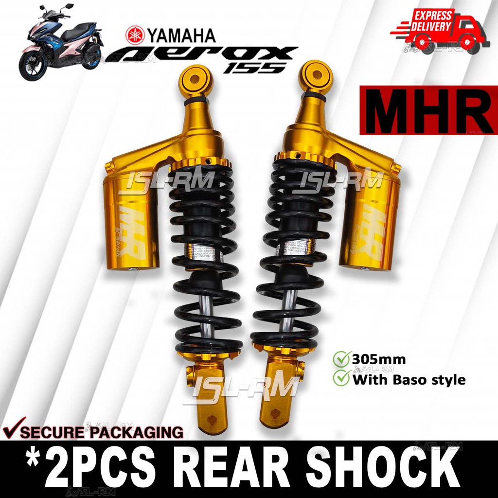 Yamaha Aerox 155 and NMAX V2 Rear shock absorber 2pcs with Baso style ...