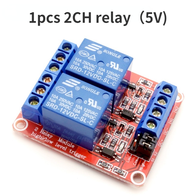 2 Channel Relay Module 5V High and Low Trigger Relay with Two Way Relay ...