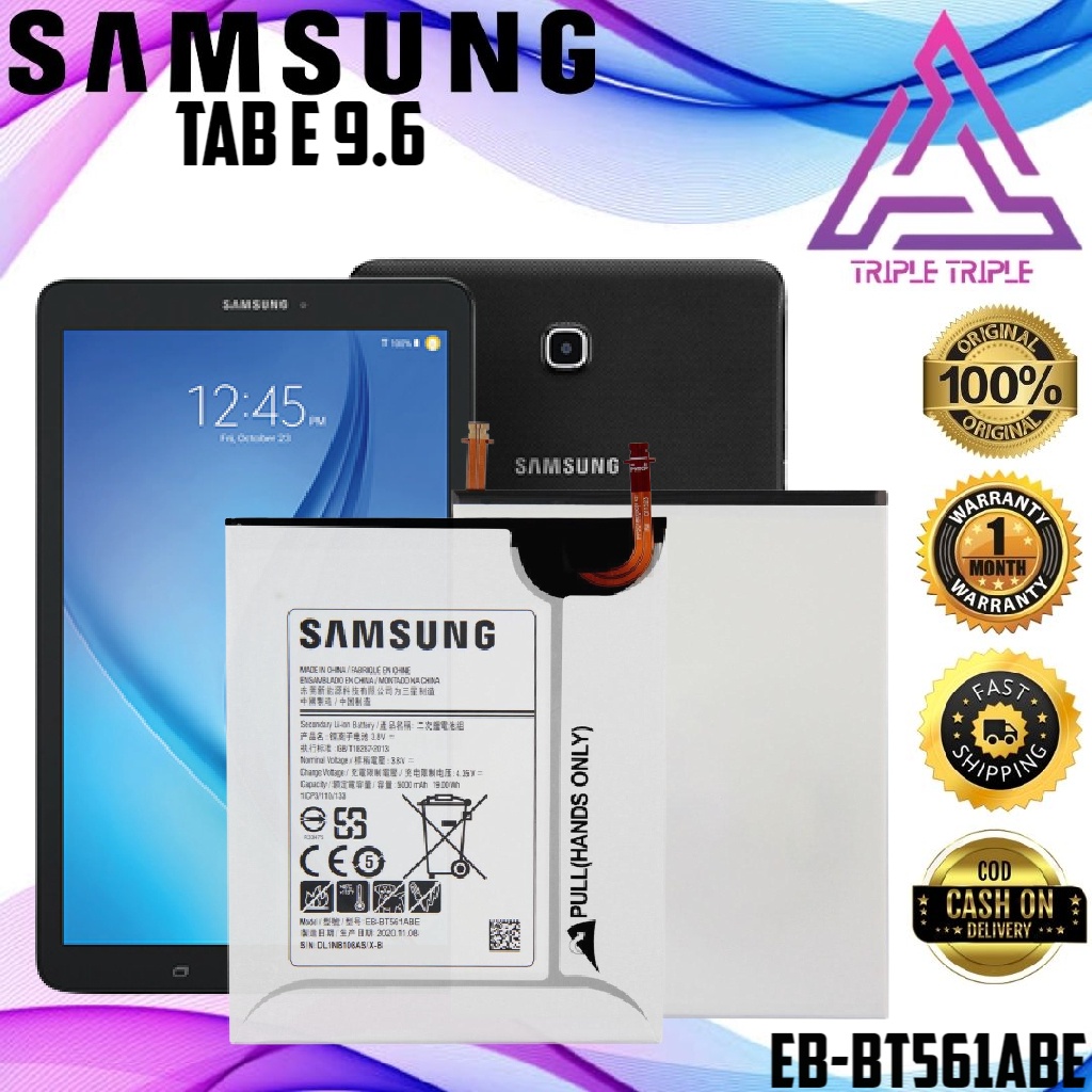 Samsung Galaxy Tab E 9.6 Battery Original, Model EB-BT561ABE Capacity ...