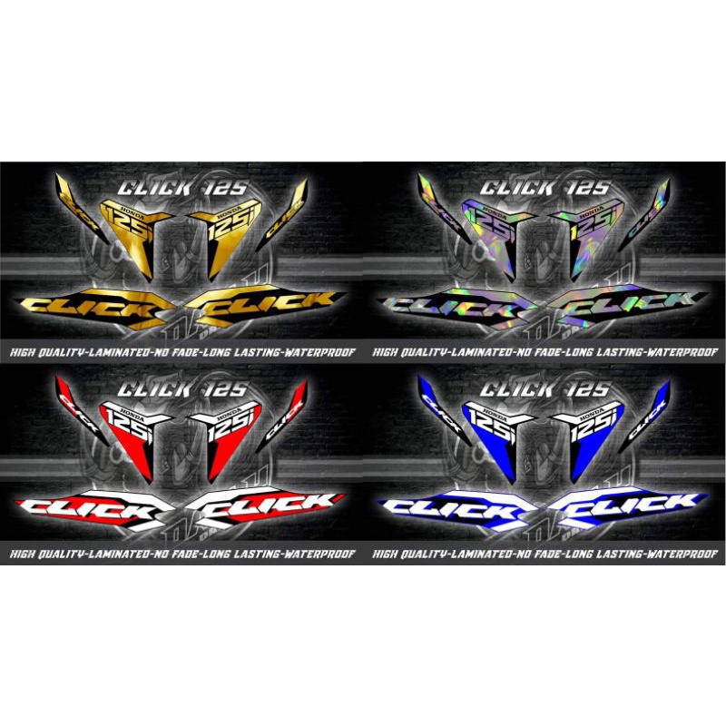 HONDA CLICK 125i v2 STOCK SIZE DECAL DESIGN | Shopee Philippines