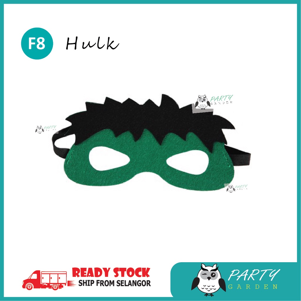 Superhero Eye Face Masks Kids Cosplay Superman Batman Hulk Wolverine ...