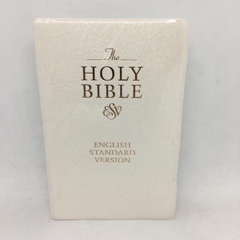 The Holy Bible White ESV Imitation Leather - Wedding Bible | Shopee ...