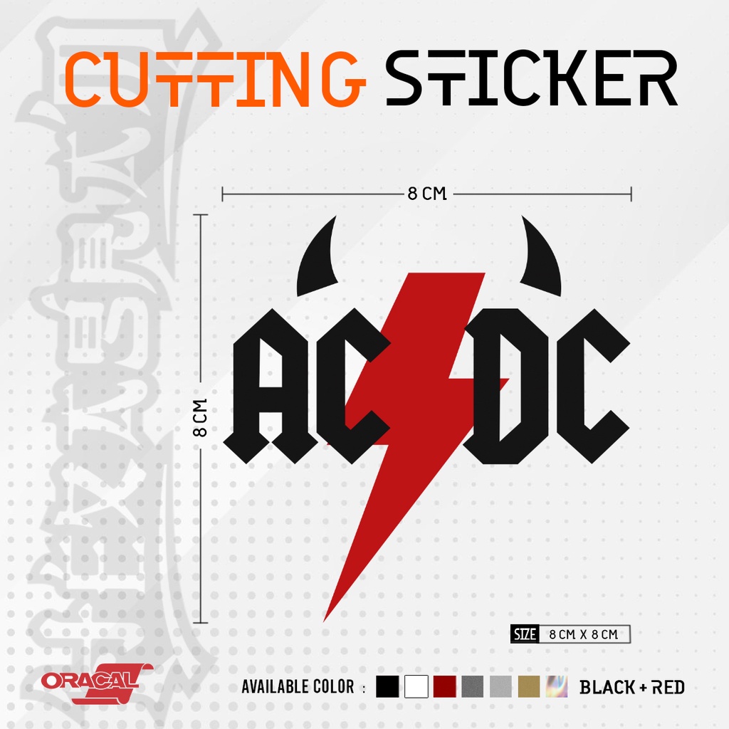 Cutting Sticker Band AC/DC Devil Two Colors | Two Color AC/DC Devil ...