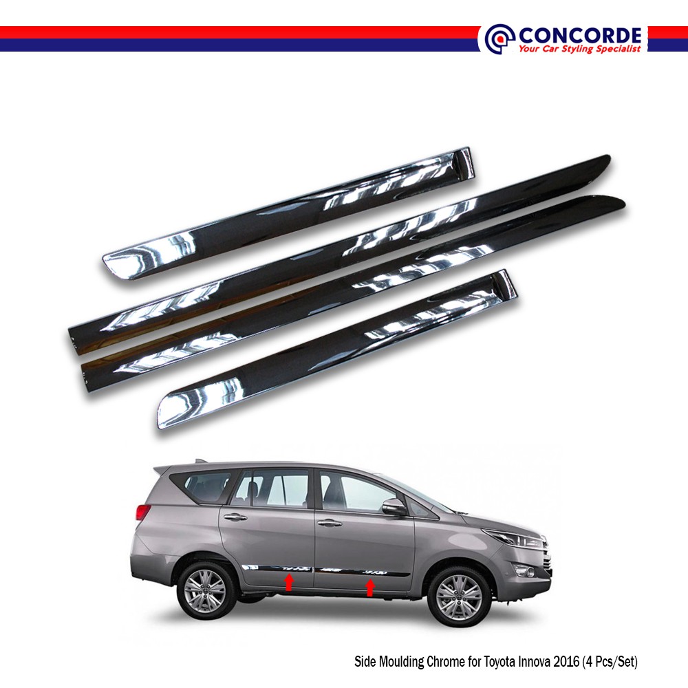 Concorde Side Moulding Chrome for Toyota Innova 2016 (4 Pcs/Set ...