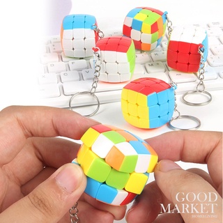 Rubik's Cube 3x3 Colorful Mini Rubik's Cube Keychain Pendant ...