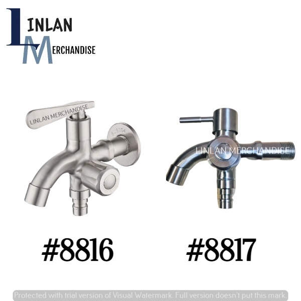 1 PC Stainless Steel 304 Two Way Faucet with Separate Control Handle F ...