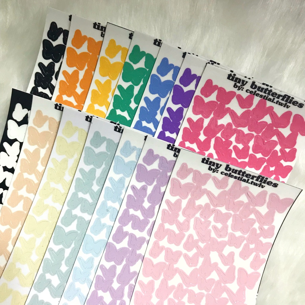 tiny butterflies deco sticker • glossy | Shopee Philippines