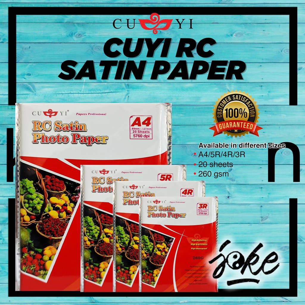 CUYI ROUGH SATIN PHOTO PAPER 260GSM | Shopee Philippines