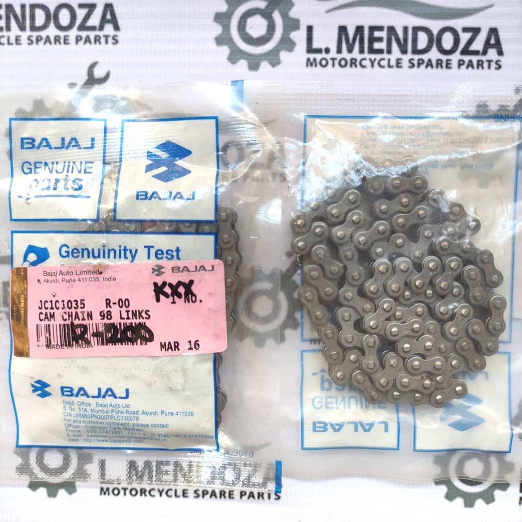 Rouser 200 Rouser 180 Cam Chain 98 Links / DTSI Timing Chain Genuine ...