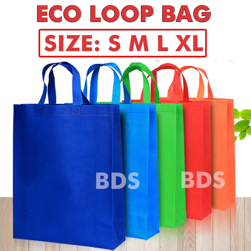 1Pcs Eco Bag Tote Handbag Expandable Reusable Shopping Non-woven Loop ...