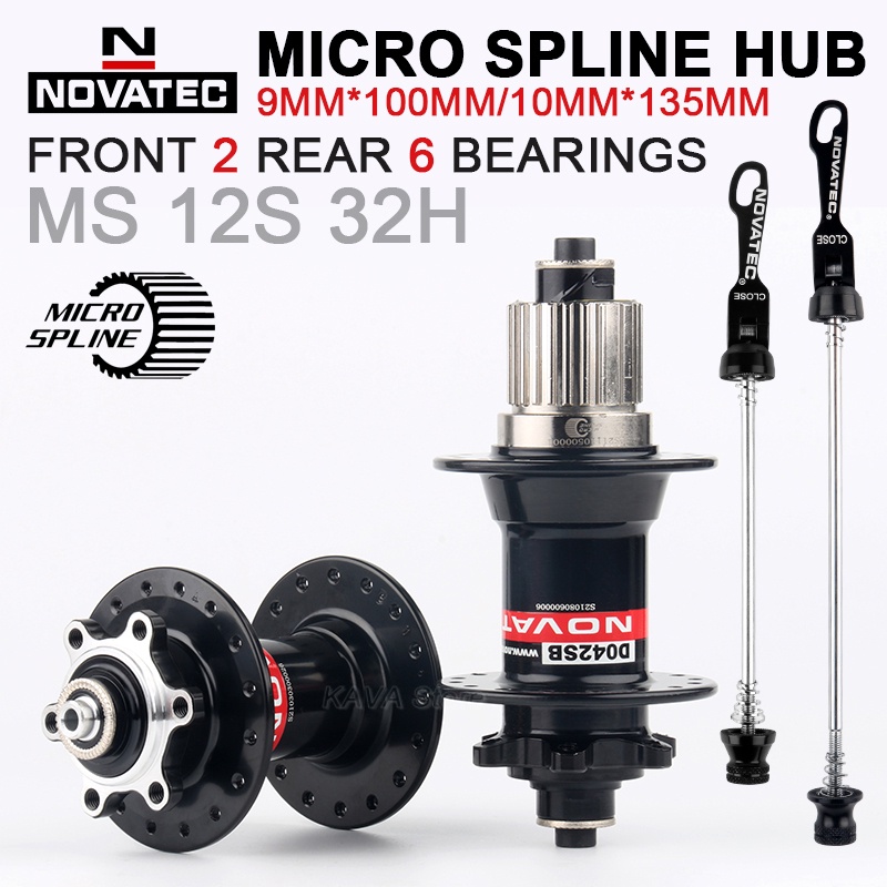 NOVATEC Micro Spline Hub 32 Holes MTB MS Cubes Axle Boost 12 Speed ...