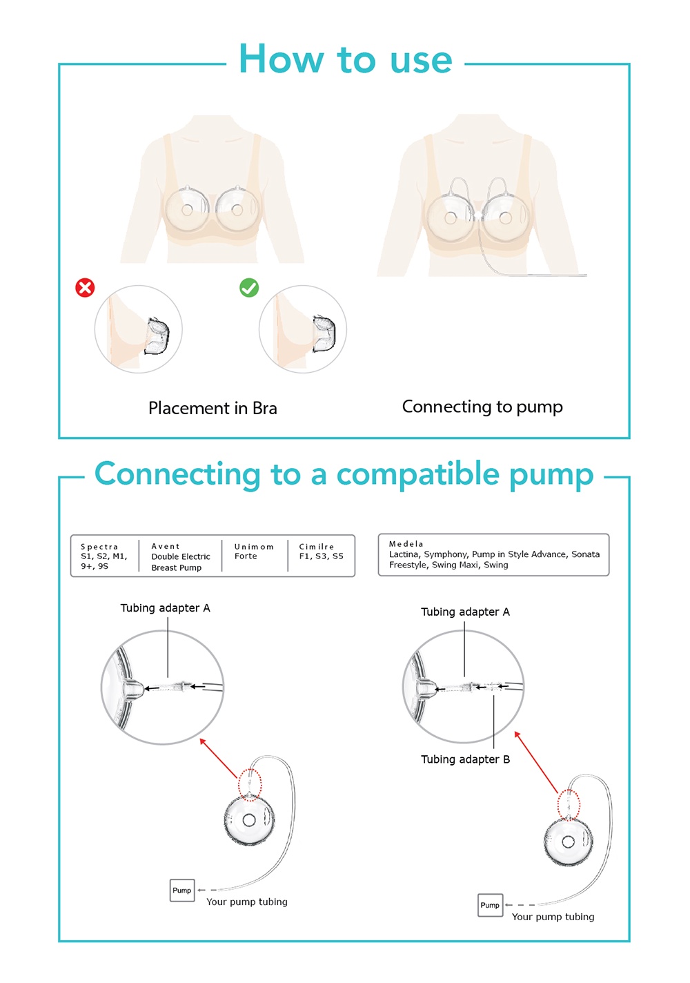 Dula Silicone Handsfree Collection Cups for Medela Spectra Ameda ...