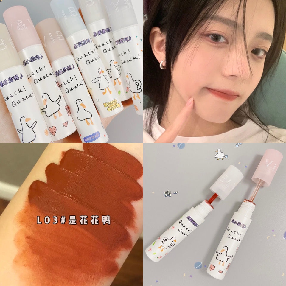 Ripe Girl Lipstick Matte Smooth As Velvet Lip Tint Cute Cartoon Duck ...