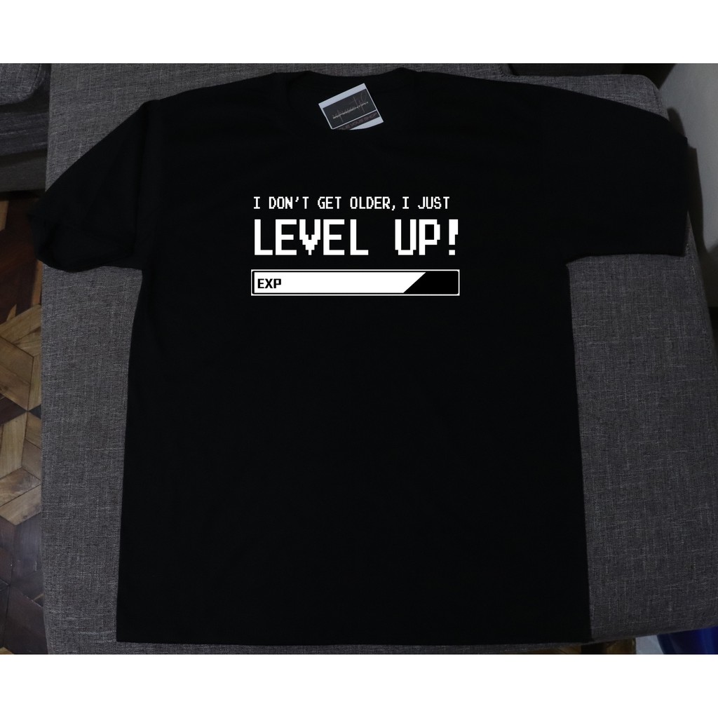 Level up shirt Gamer shirt quality prints thick shirt | Shopee Philippines