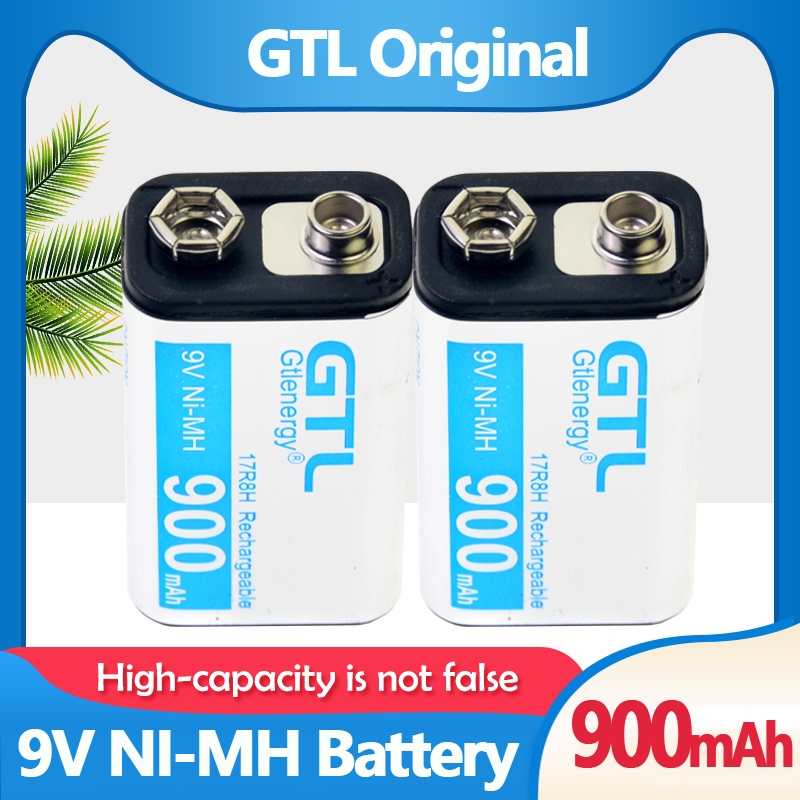 Rechargeable Battery 9V Ni-MH 900mAh 17R8H 9-Volts Original Battery For ...