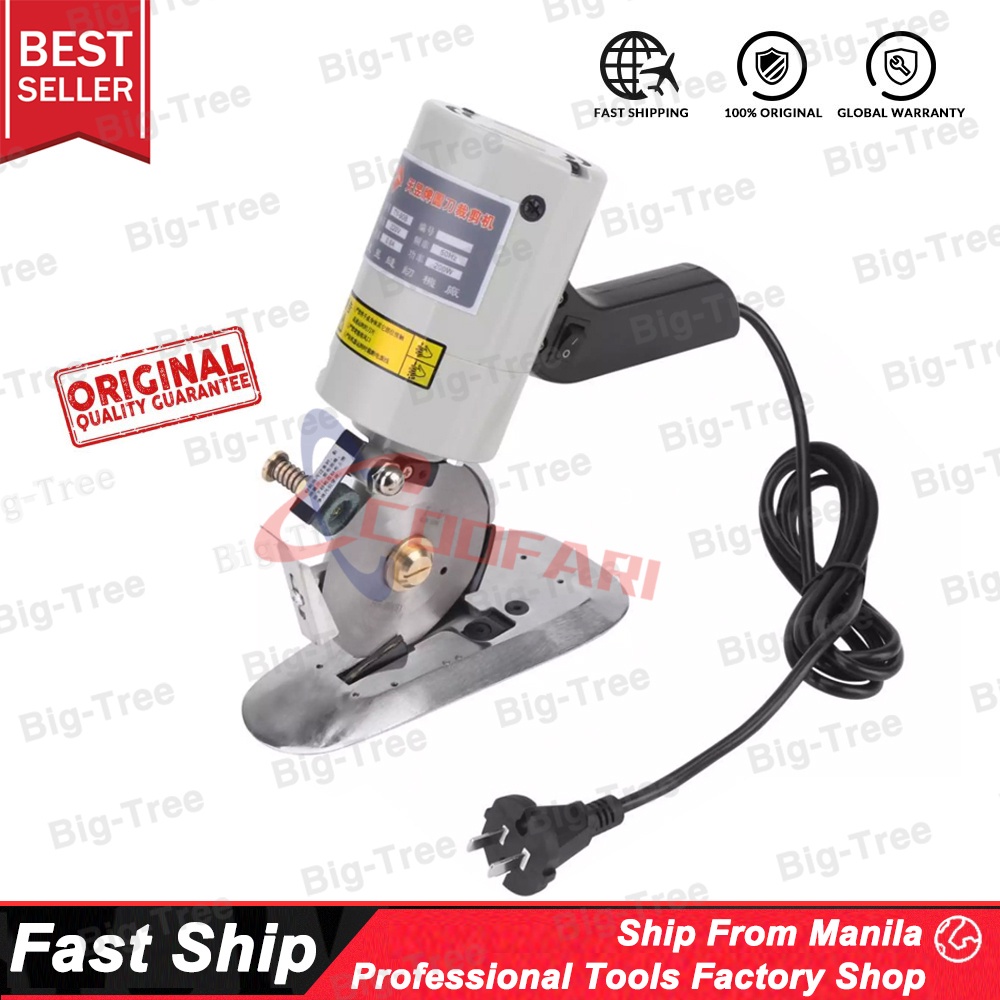 220V 90mm Blade Electric Cloth Cutter Fabric Cutting Machine | Shopee ...