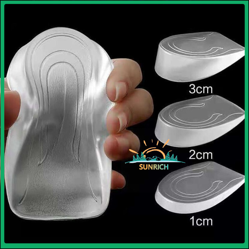 SUNRICH Silicone Transparent Invisible Height Lift Heel Increase ...