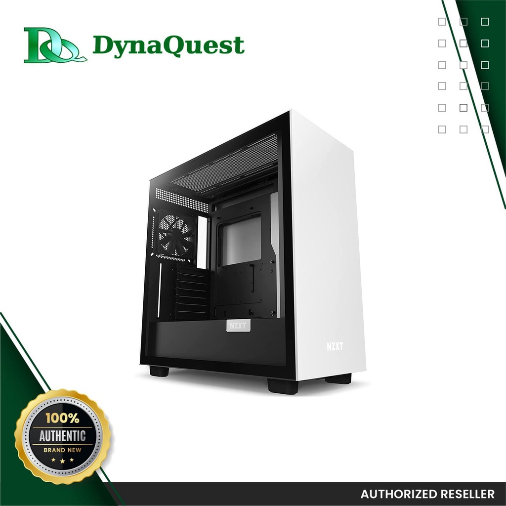 NZXT H7 Base TG ATX 2x120mm Case (Black-White CM-H71BG-01 / White CM ...