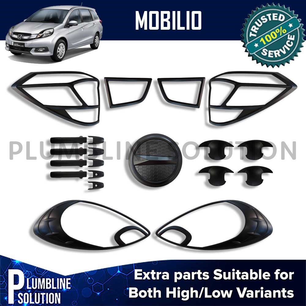 Honda Mobilio 2012 2017 Black Garnish Cover Combo Set 5 in 1 High Quality Honda Car Accessories Shopee Philippines