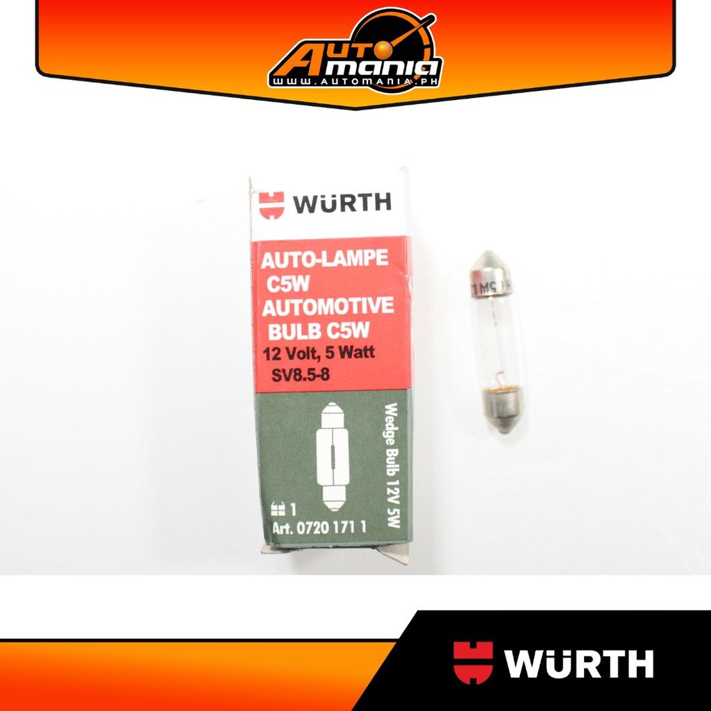 Wurth WR-0720-7711 C5W 12V, 5W (ART. 0720-171-1 TYPO) Car Motorcycle ...