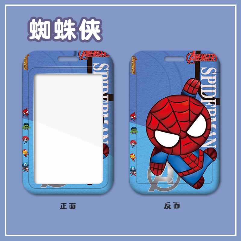 New Cartoon Spiderman Name Tag Student Card Holder Lanyard Bus ID Card ...