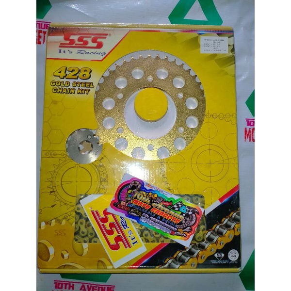 SSS STEEL GOLD CHAIN SET FOR SNIPER150 v1/v2 | Shopee Philippines