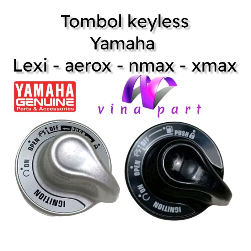 HITAM Yamaha lexi aerox xmax nmax fazzio keyless Ignition Key knob ...