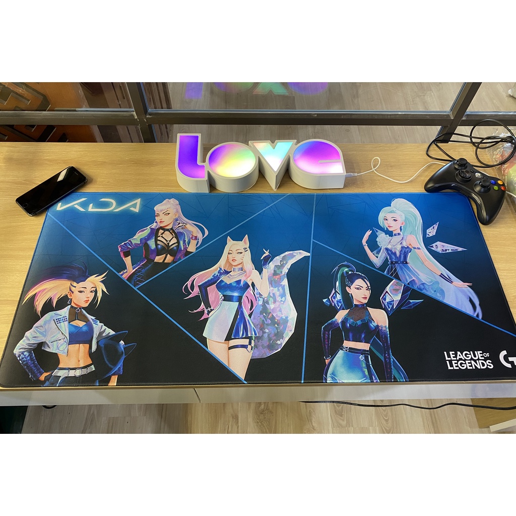 Large KDA x Logitech KDA Riot Mouse Pad With Thick Smooth Surface Cheap ...