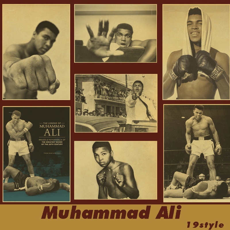 Boxing Posters Muhammad Ali retro kraft paper vintage poster Home Decor ...