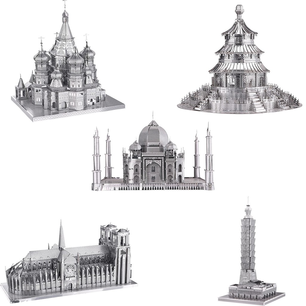 Unassembled 3D Steel Model of World Architecture Construction of Notre ...