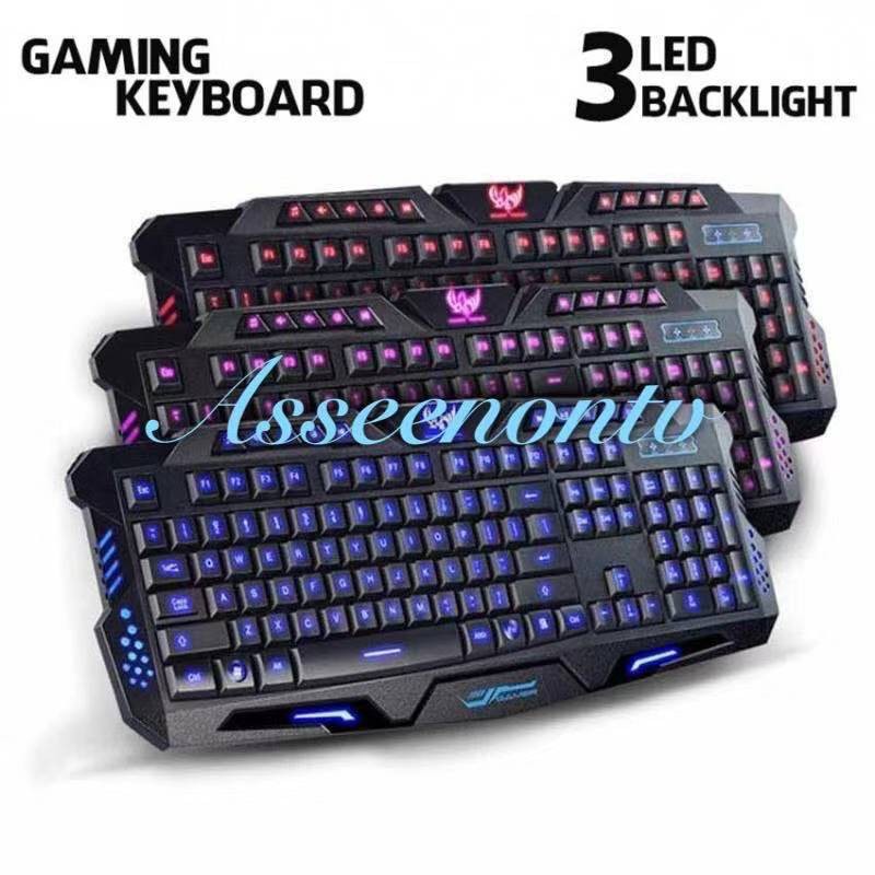 Asseenontv #M200 3 LED RGB Ergonomic Gaming Keyboard | Shopee Philippines