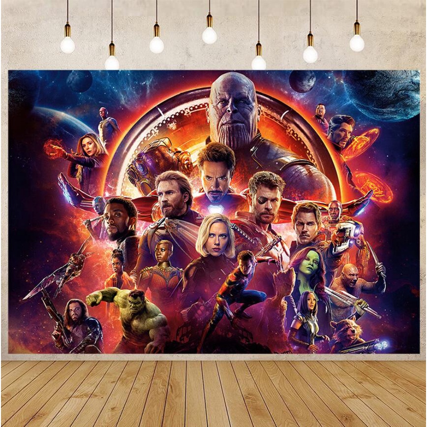5X3ft Avengers Backdrop Superhero Theme Photography Background Birthday ...