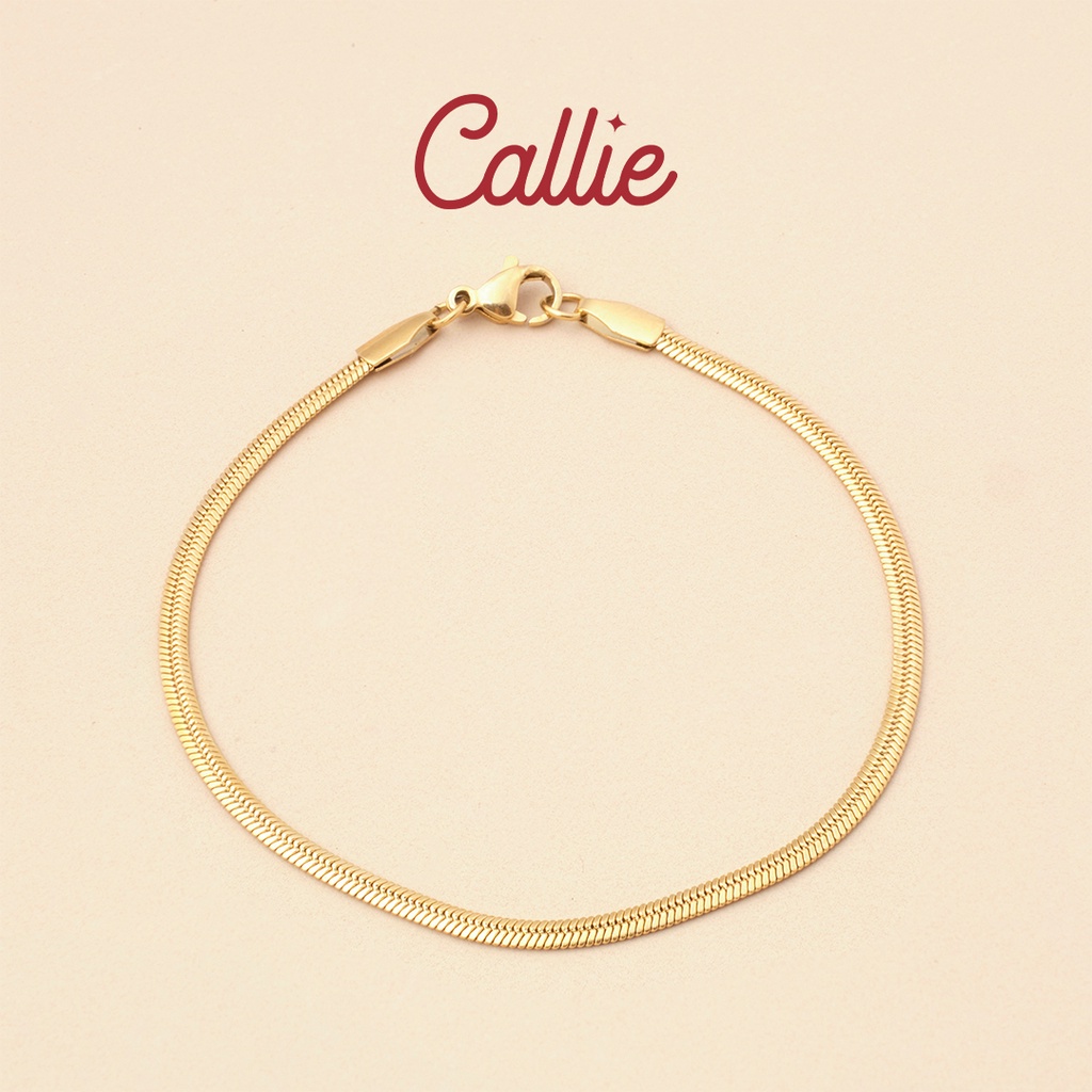 Callie Stainless Steel Snake Chain Bracelet Anklet Shop Callie | Shopee Philippines