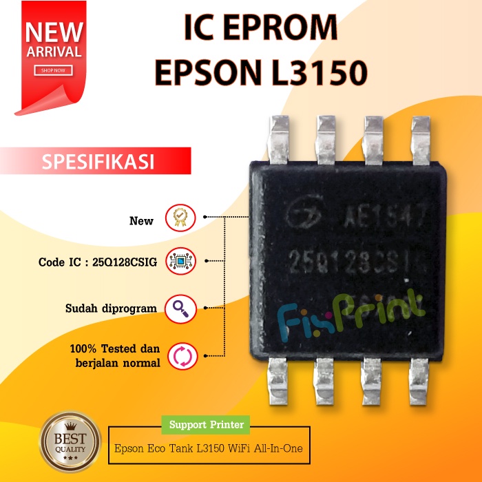 Epson L3110 1925CQ032 Printer Eprom IC, Epson L3110 Eeprom, IC Counter L3110, Epson L311 ...