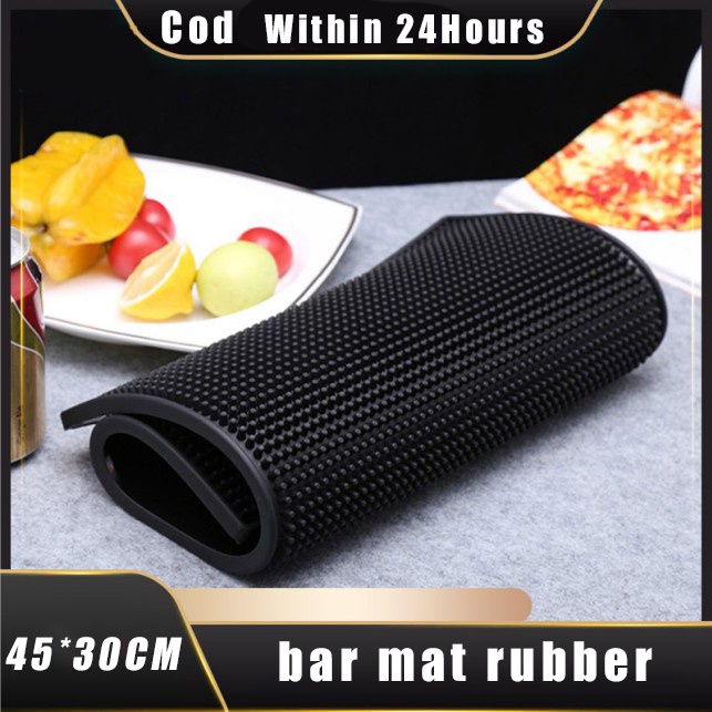Black Bar Mat Rubber Bar Service Spill Mat Rubber Bar Mat Bar Runner ...