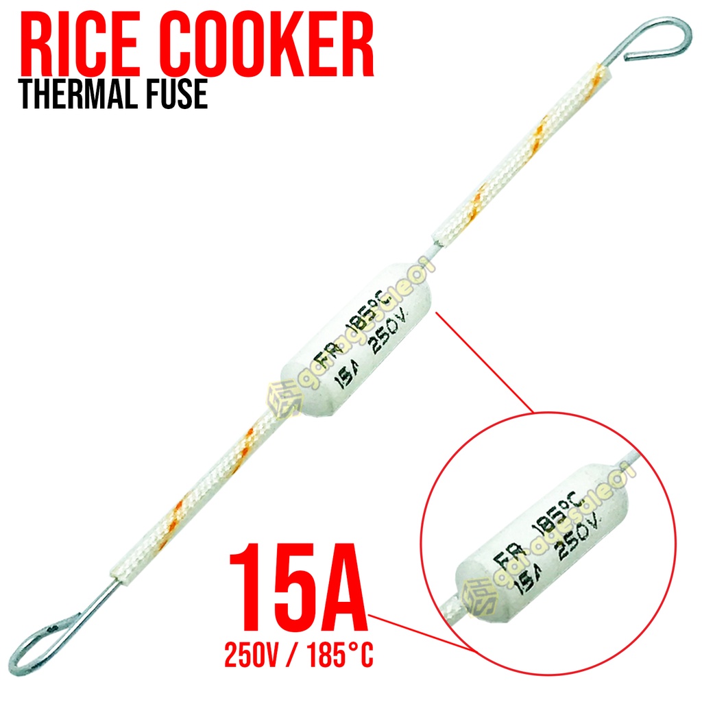 RF Thermal Fuse 15A 185°C Degrees Celsius for Rice Cooker (1pc ...