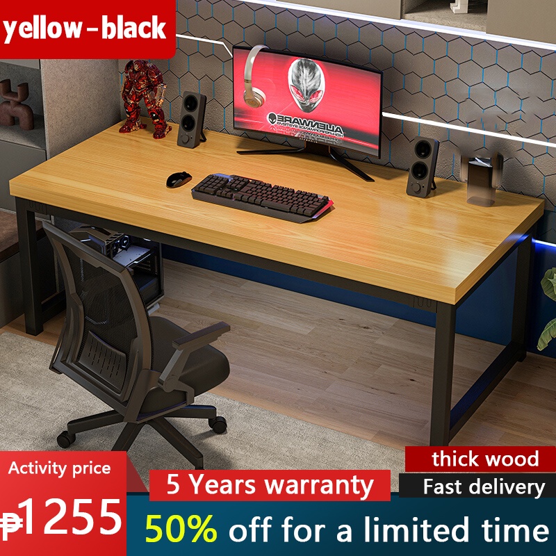 KEMOON Computer Table (yellow-black) 140*74*60CM/120*74*60CM/100*74 ...
