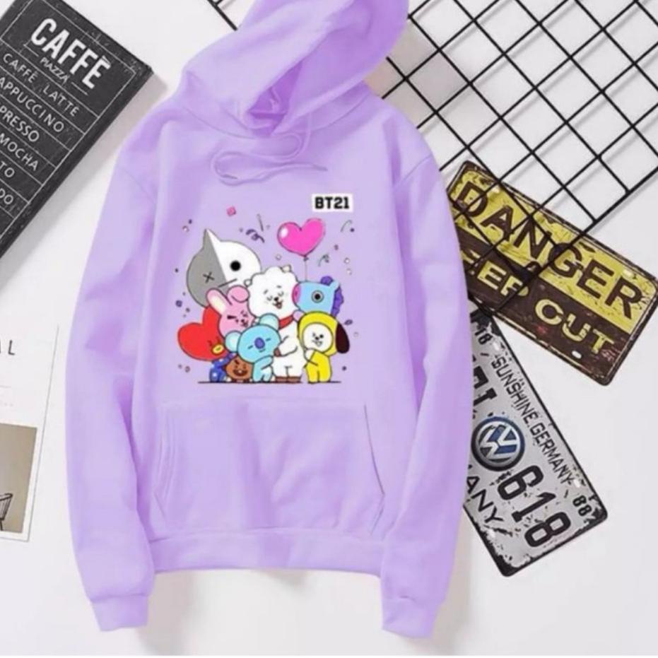 Special YVF - SWEATER BT21 Girls Korean BTS Cartoon HOODIE. | Shopee Philippines