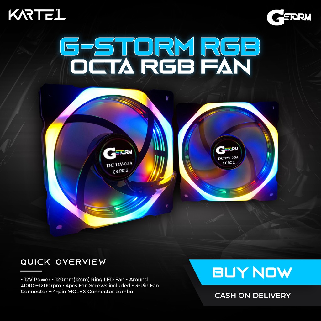 G-STORM OCTA BLAZE RGB 120mm CPU FAN | Shopee Philippines
