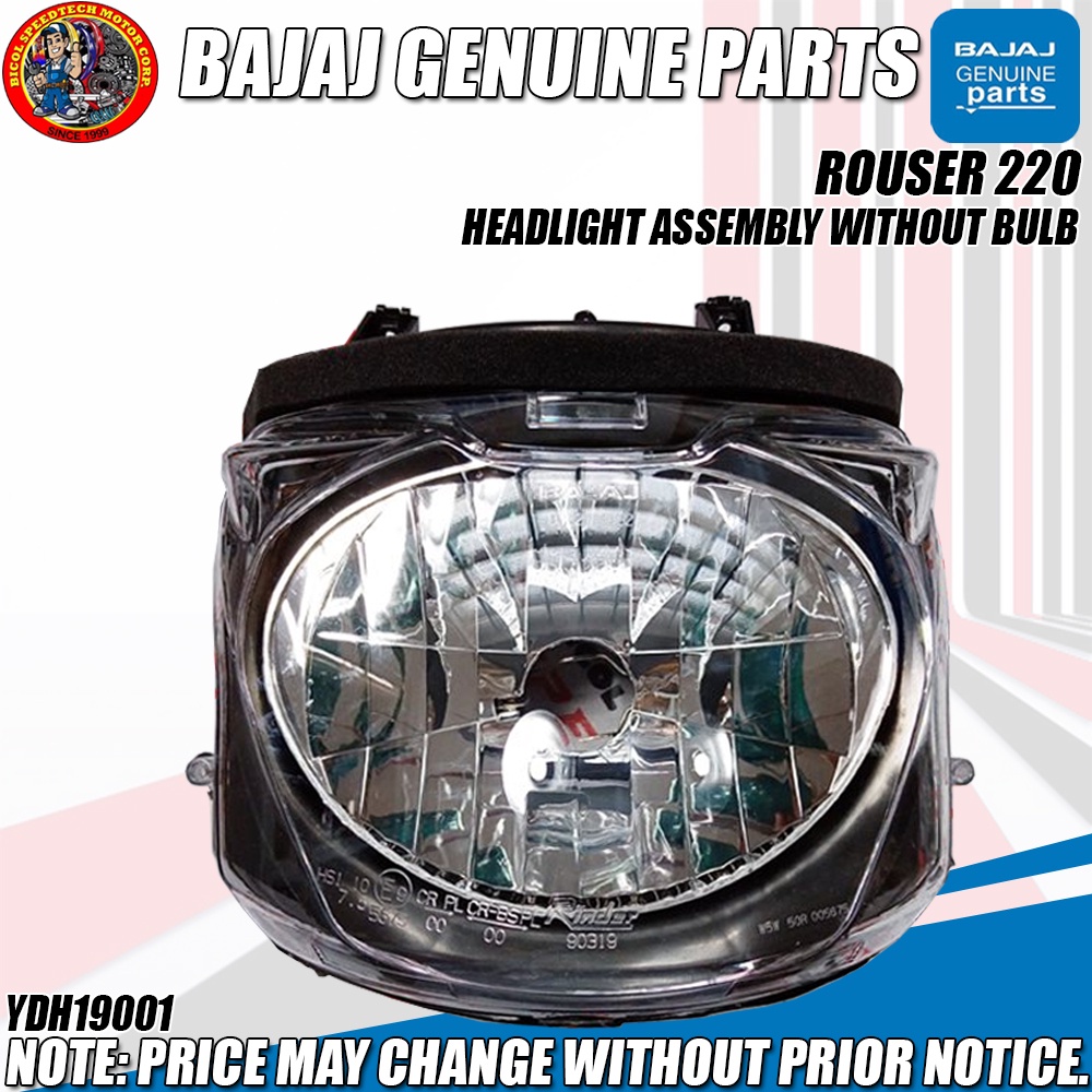 ROUSER 220 HEADLIGHT ASSEMBLY WITHOUT BULB (KMC) (GENUINE: YDH19001 ...