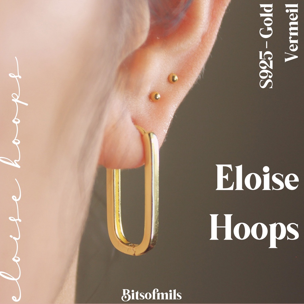 Bitsofmils - Minimalist Rectangular hoops - Eloise Hoops | Shopee Philippines