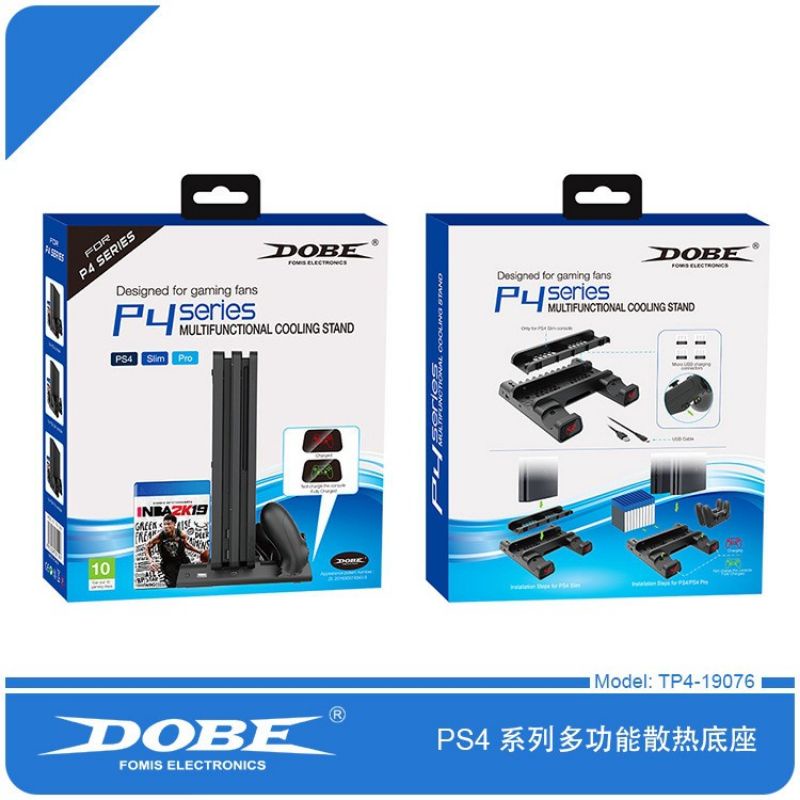 DOBE PS4 slim multi-functional charging &cooling stand | Shopee Philippines