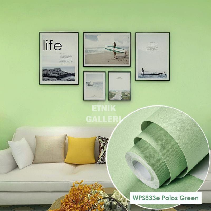 Plain Matted Green Wallpaper for Bedroom Living Room Simple Decoration ...