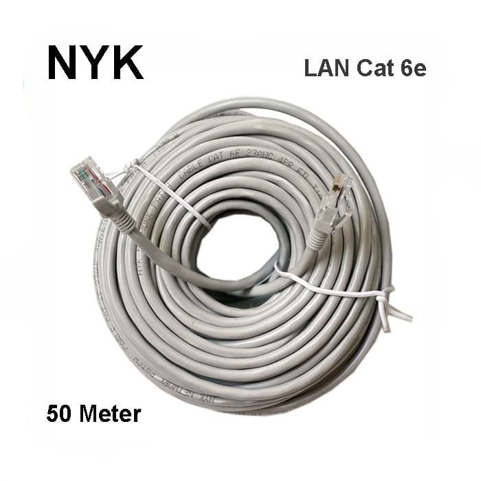 Nyk LAN Cable 50 Meter Cat6 RJ45 / UTP Cable 50M ready to use | Shopee ...
